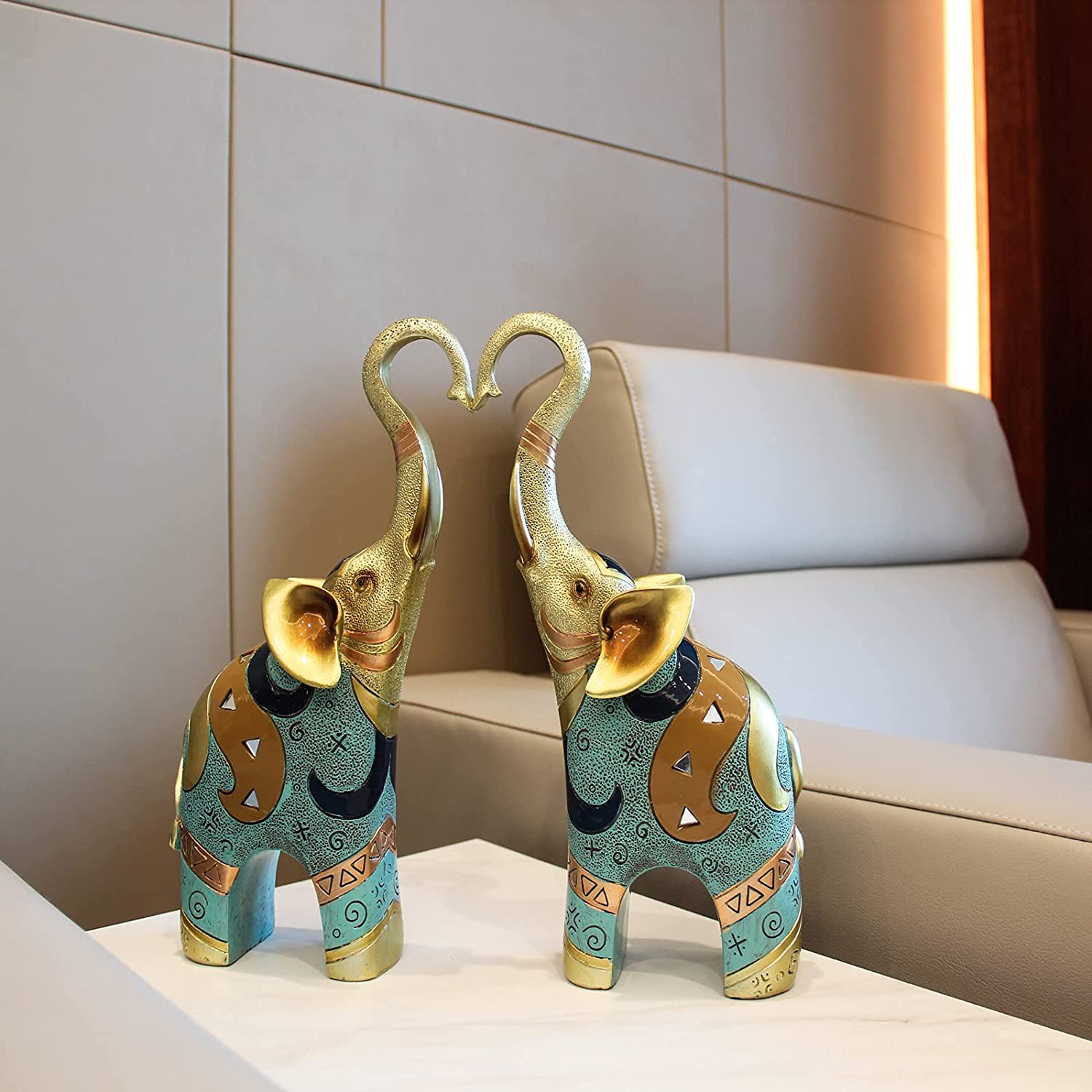 sugutee Good Luck Large Elephant Statue Decorations for Home, Elephant ...