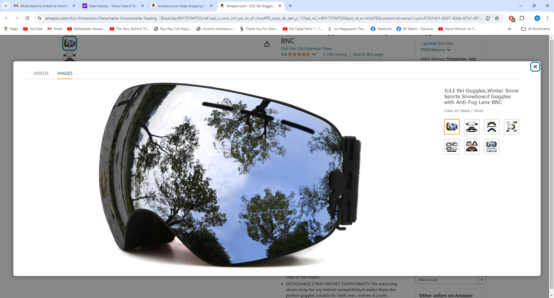 JULI Ski Goggles,Winter Snow Sports Snowboard Goggles with Anti-Fog ...